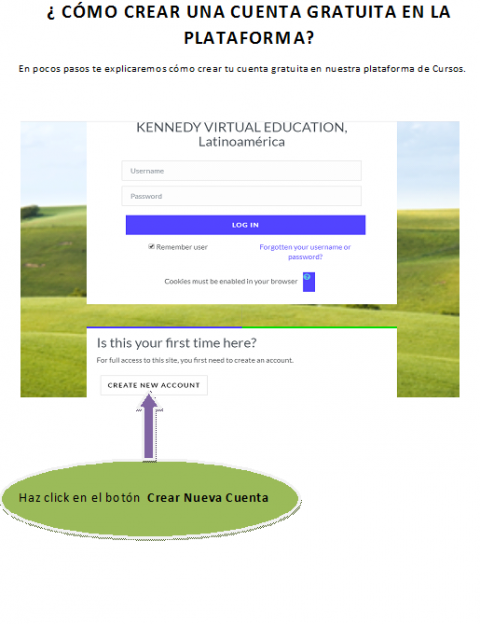 Creando una cuenta en la plataforma | Kennedy Virtual Education